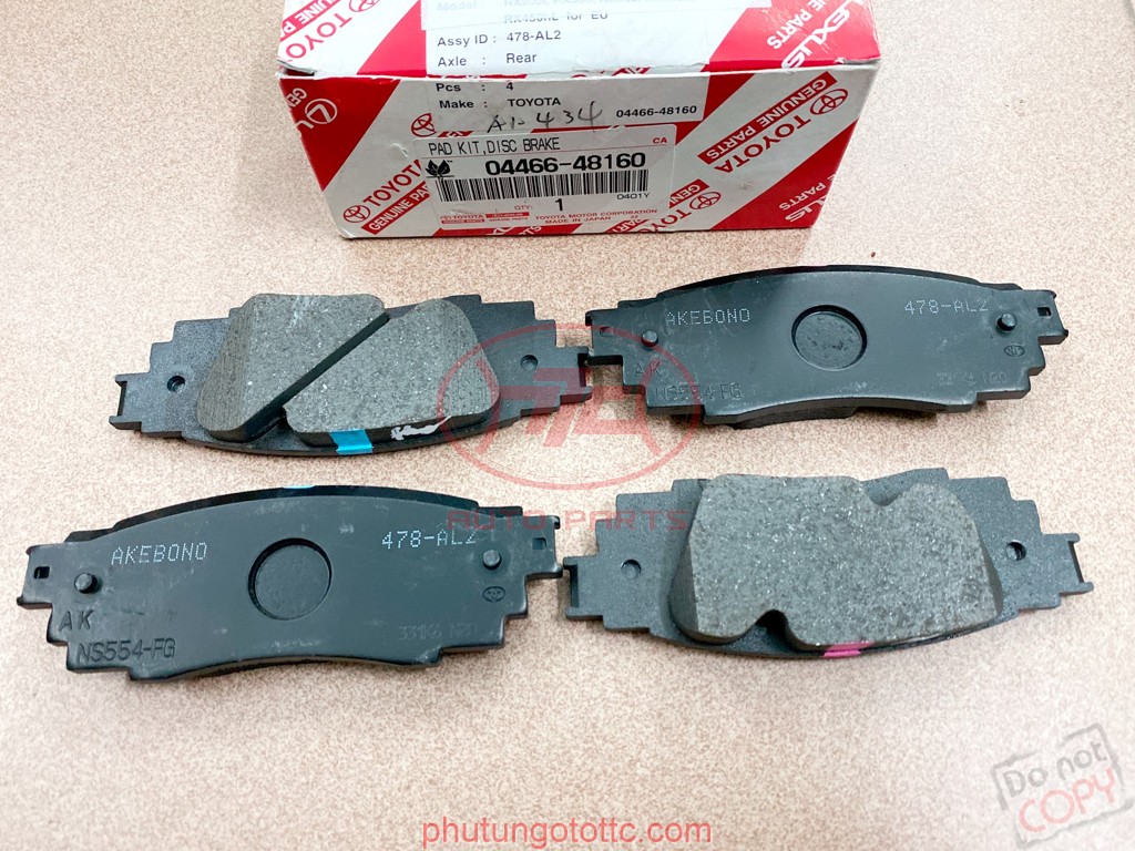 Má phanh sau Lexus RX450H - RX350 2016 (Mã 0446648160 - 04466 - 48160 ...